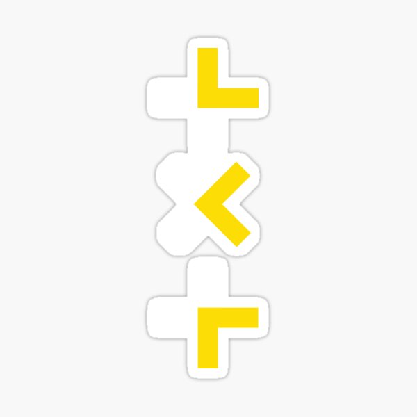"txt logo" Sticker by JustAnapple | Redbubble