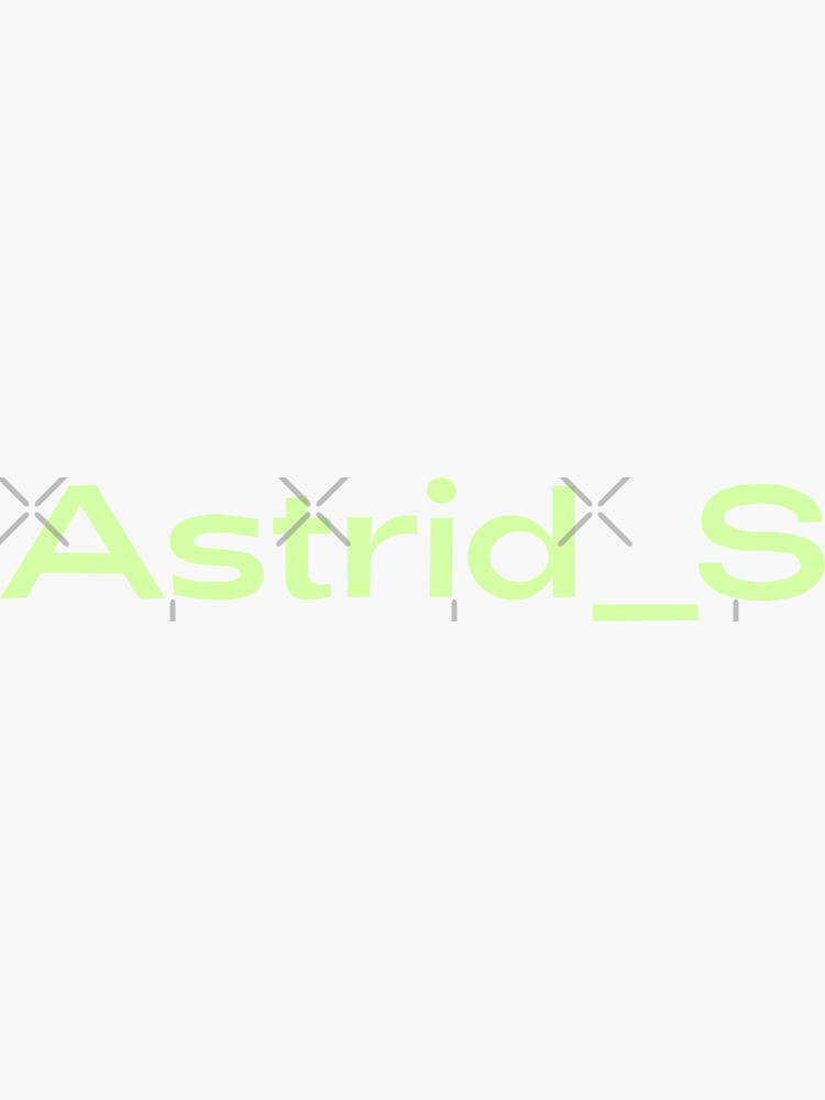"Astrid S logo" Sticker for Sale by MoonAndMemories | Redbubble