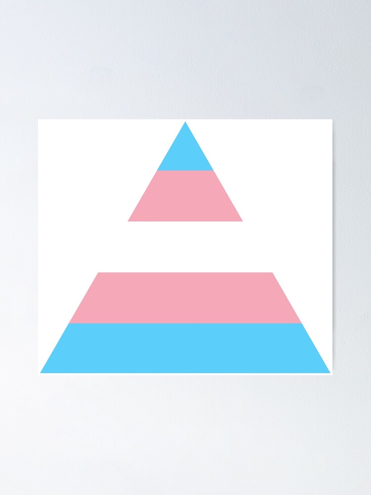 "Transgender triangle flag" Poster for Sale by Margotte | Redbubble