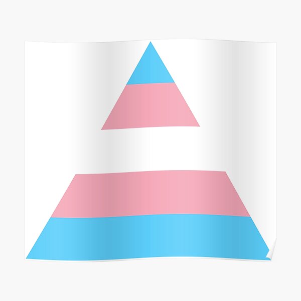 "Transgender triangle flag" Poster for Sale by Margotte | Redbubble
