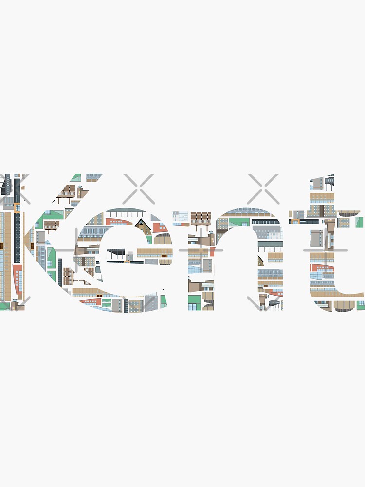 "University of kent buildings logo" Sticker for Sale by am-mantilla2156 ...