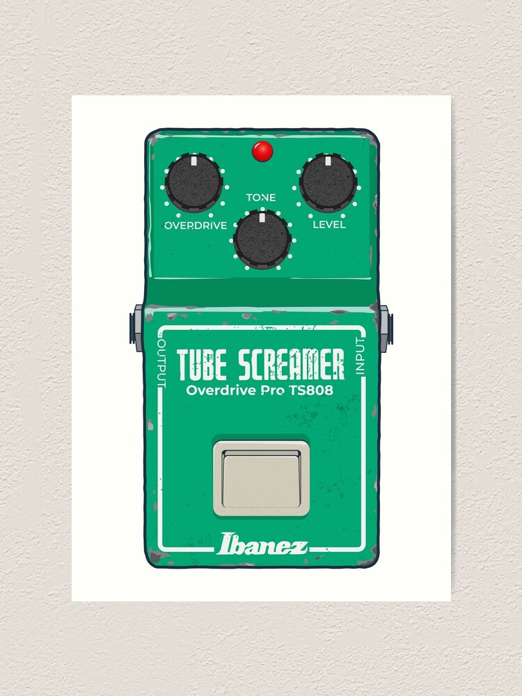 "Tube Screamer Guitar Pedal" Art Print for Sale by WASABISQUID | Redbubble