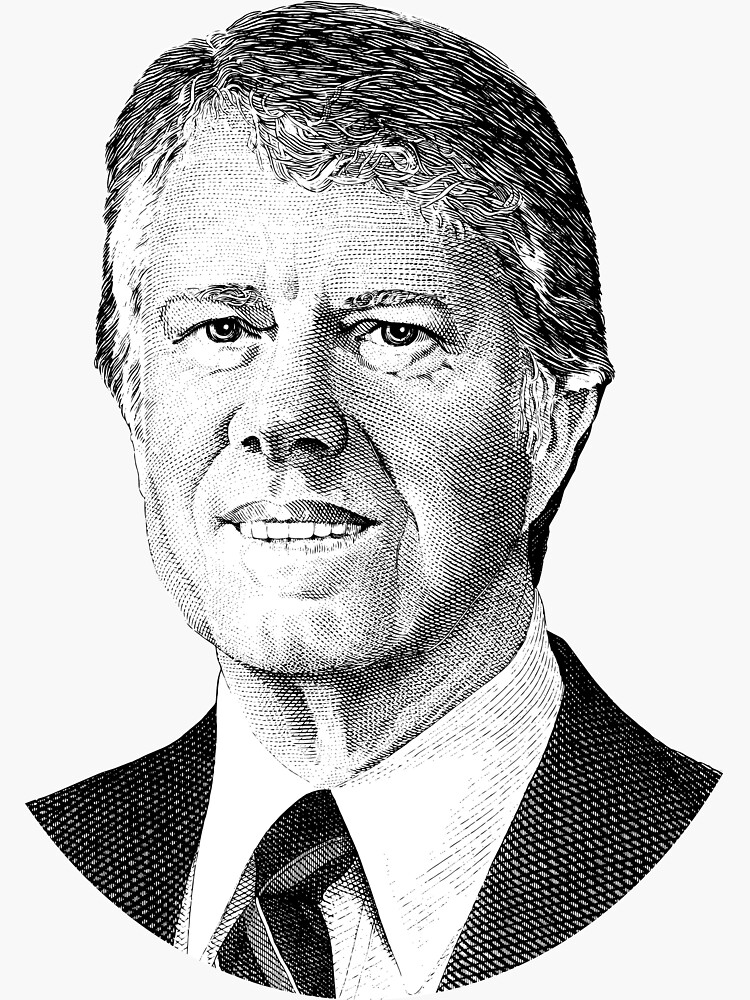 "President Jimmy Carter Graphic " Sticker by warishellstore | Redbubble