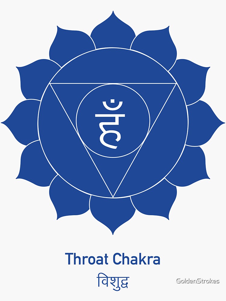 "Throat-Chakra" Sticker by GoldenStrokes | Redbubble