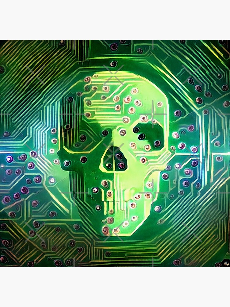 "Digital Skull" Sticker by rolffimages | Redbubble