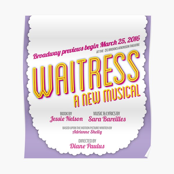Waitress Musical Posters | Redbubble