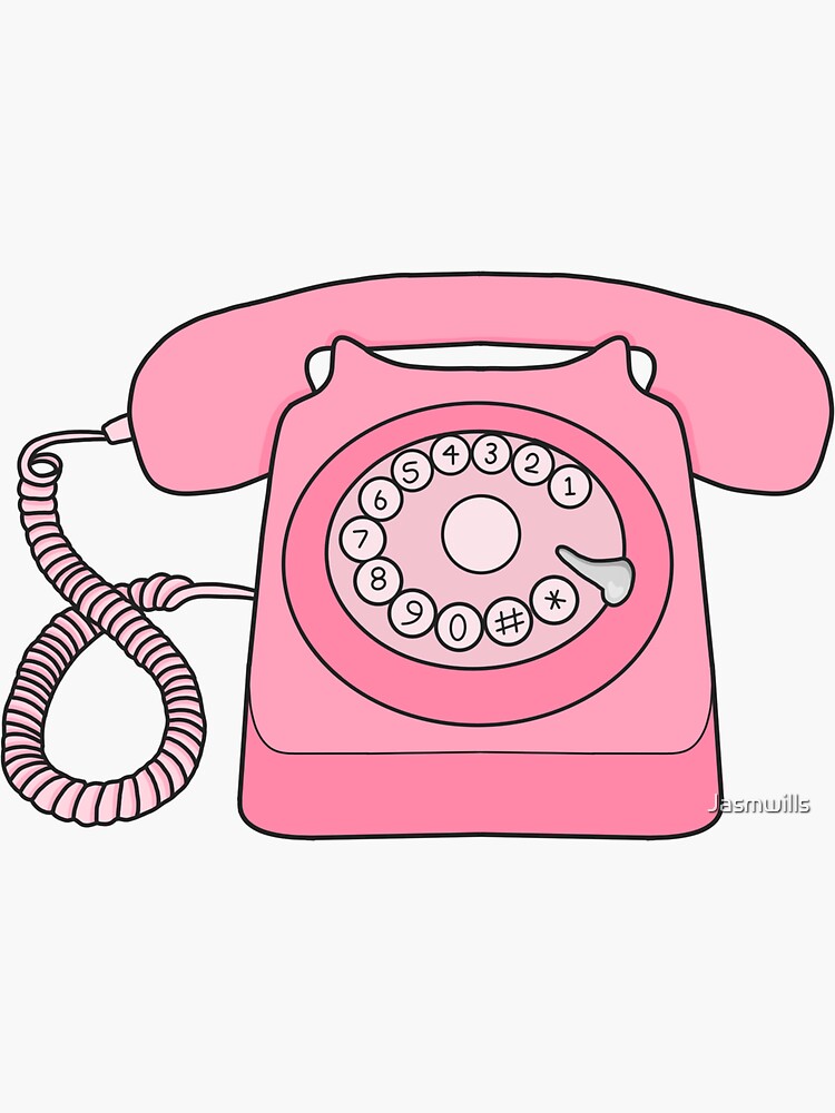 "Telephone" Sticker for Sale by Jasmwills | Redbubble