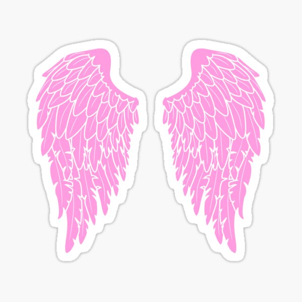 "Pink Angel Wings" Sticker for Sale by GrudaDesigns | Redbubble