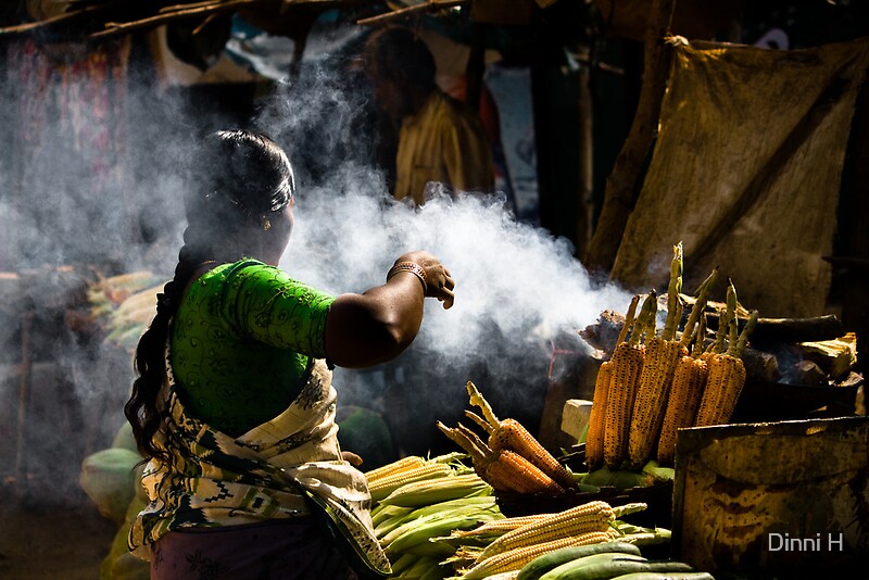 "the corn lady" by Dinni H | Redbubble