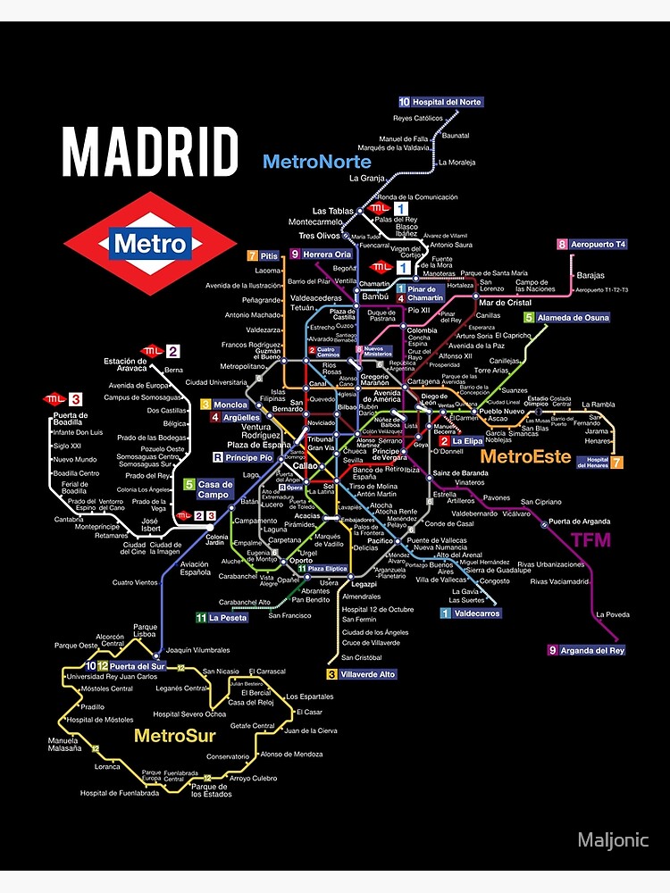 Madrid Subway Map Amazon.com: Madrid Subway Map Tee | Metro,