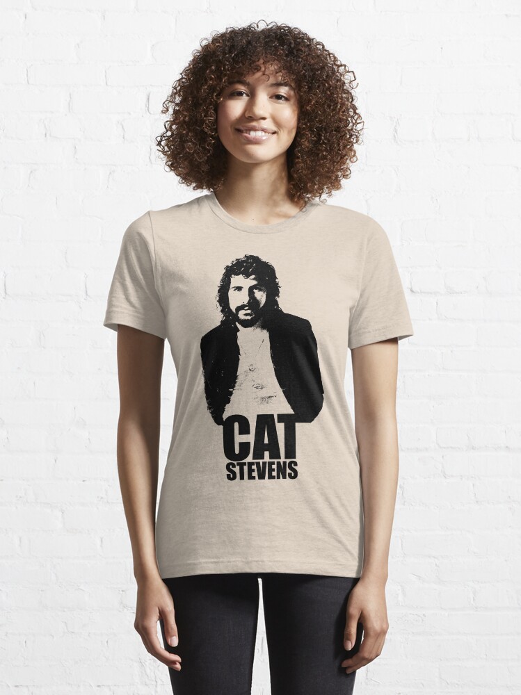 "Cat Stevens - Black Stencil" T-shirt for Sale by threeampersands ...