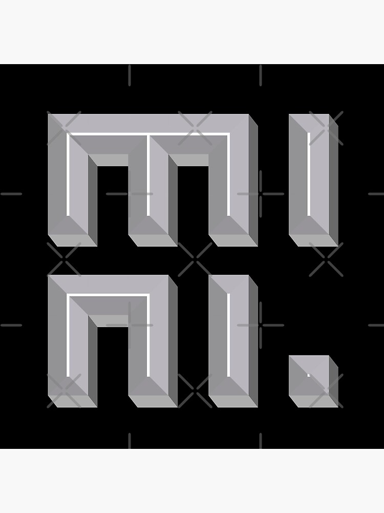 "Super 3D MINI text in grey | Silver" Poster for Sale by The-Goods ...