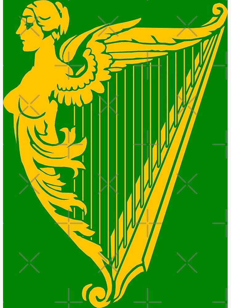 "Irische Harfen Heraldik - Gold" Kunstdruck von GrizzlyGaz | Redbubble
