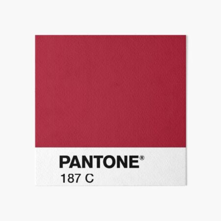 "Pantone 187 C" Art Board Print for Sale by unabeara | Redbubble