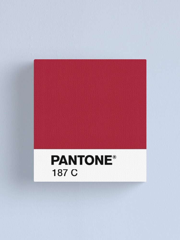 "Pantone 187 C" Canvas Print for Sale by unabeara | Redbubble