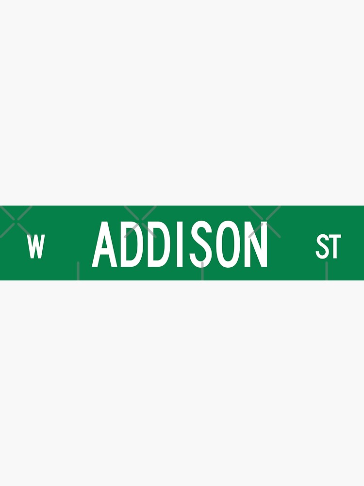"Addison Street Sign" Sticker by Primotees | Redbubble