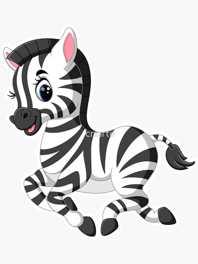 "Another cute zebra" Sticker by criarte | Redbubble