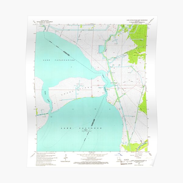 "USGS TOPO Map Louisiana LA Lake Cataouatche East 332442 1966 24000 ...