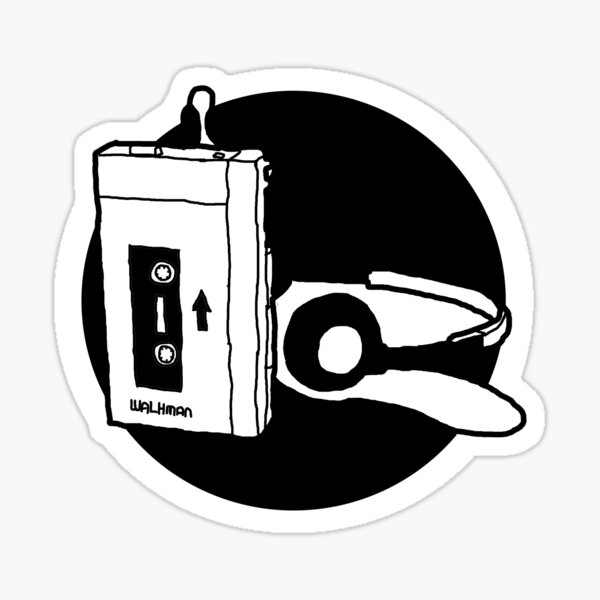 "Walkman - Never Forget Old School" Sticker for Sale by JohnyM | Redbubble