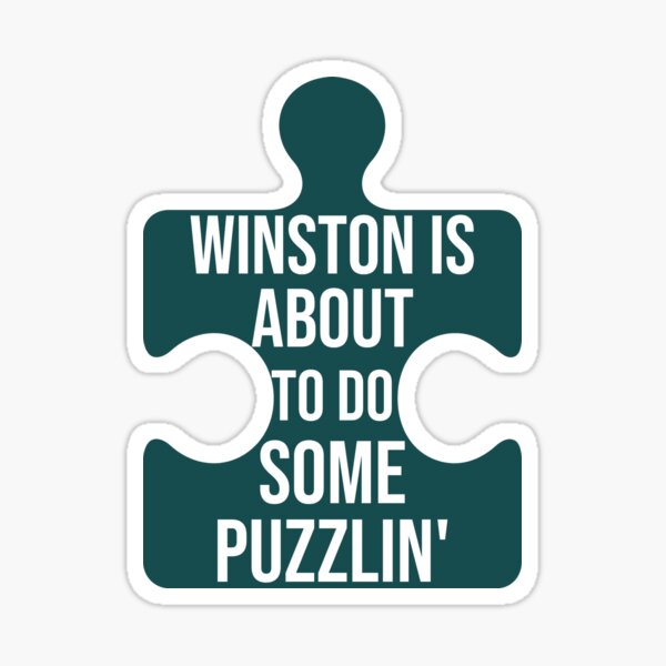 "Winston is About to do Some Puzzlin' New Girl" Sticker for Sale by ...