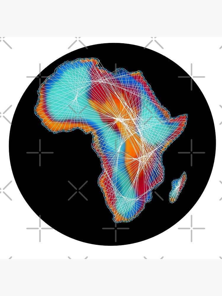 "Africa continent, Country, South Africa, String Art" Art Print for ...