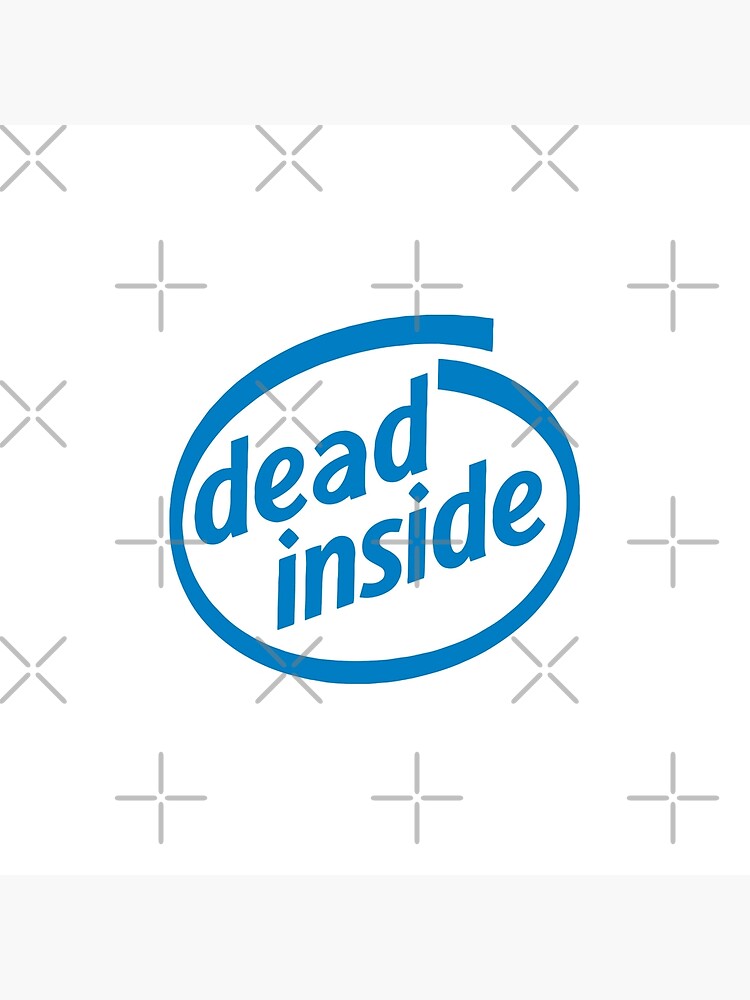 "dead inside (intel parody)" Throw Pillow for Sale by fandemonium ...