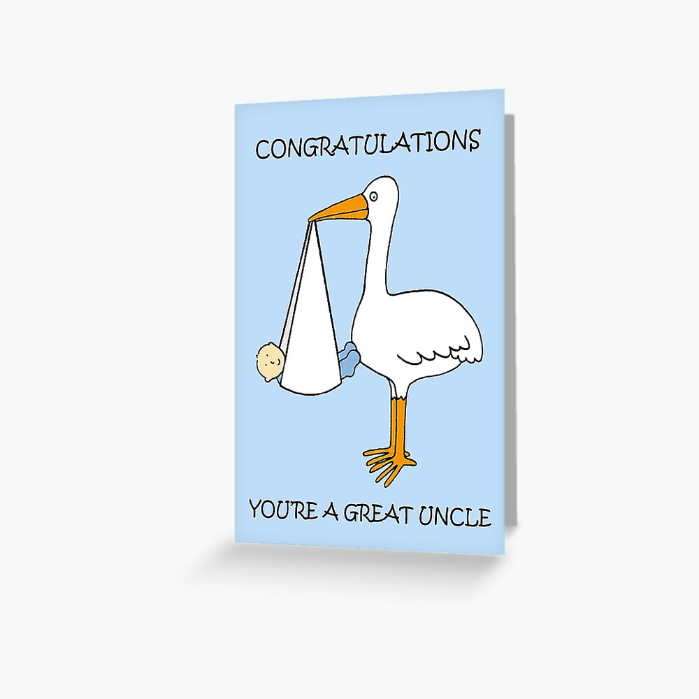 "Congratulations You're a Great Uncle to a Baby Boy" Greeting Card for ...