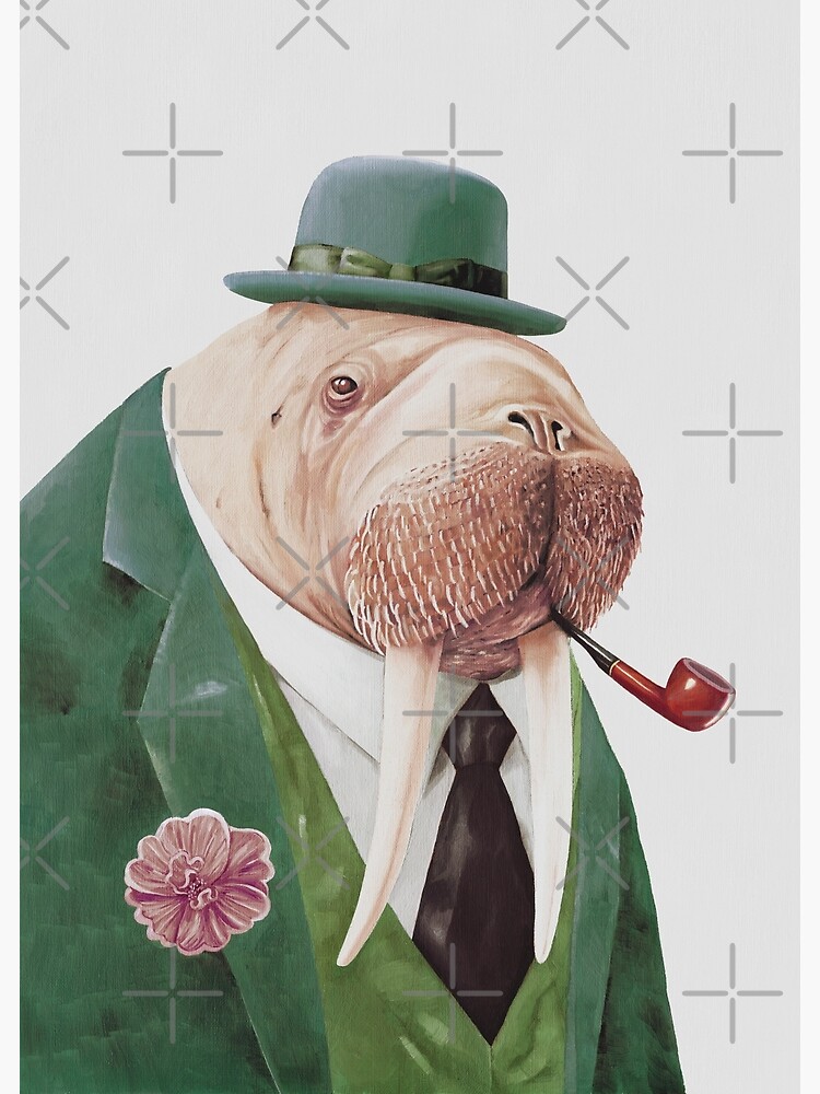 "Walrus Green" Art Print for Sale by AnimalCrew | Redbubble