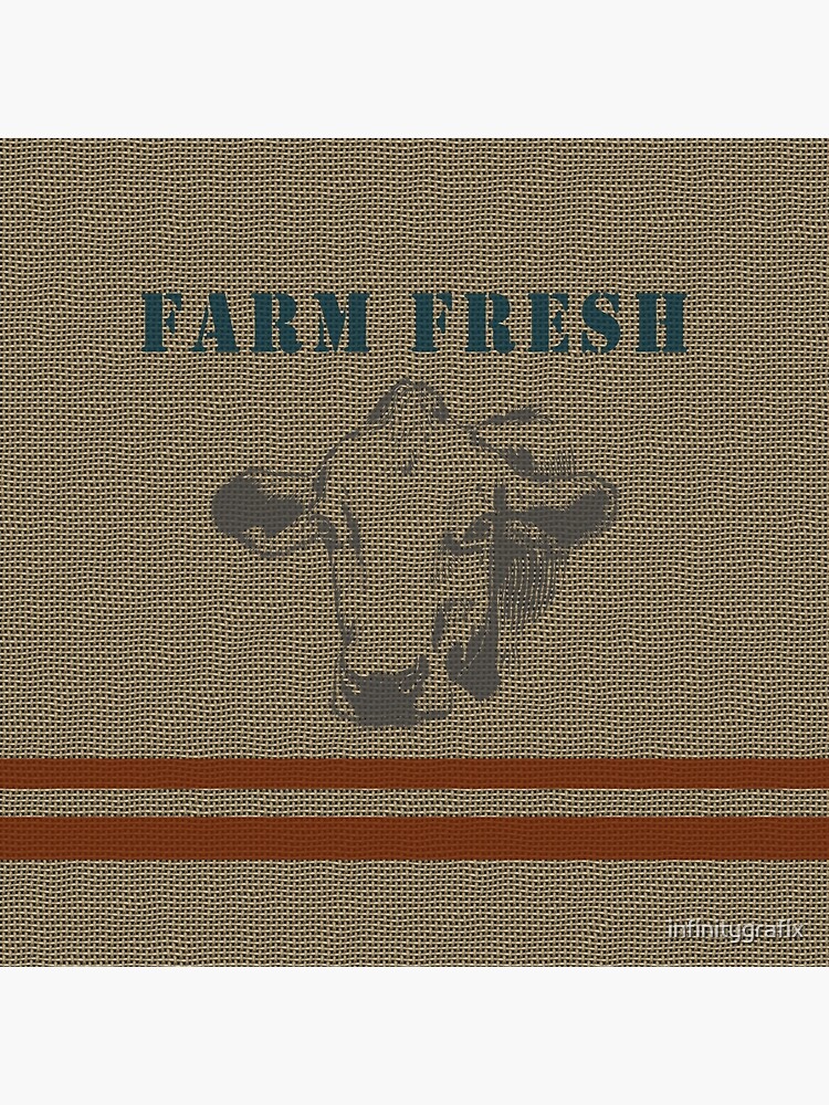 "Farm Fresh Cow" Poster for Sale by infinitygrafix | Redbubble