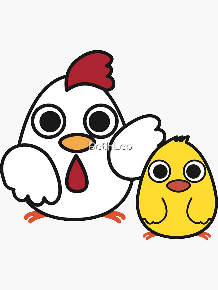 "Cute Chicky" Sticker for Sale by BethLeo | Redbubble