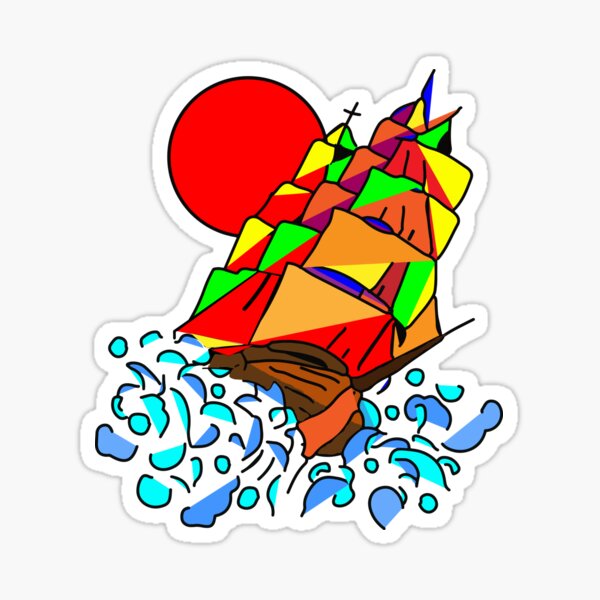 "Sailing Ship" Sticker for Sale by cp06327 | Redbubble