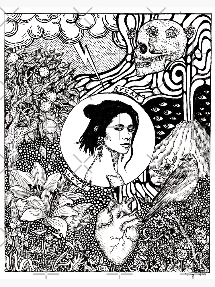 "Marina - Love & Fear" Sticker by ahlics | Redbubble