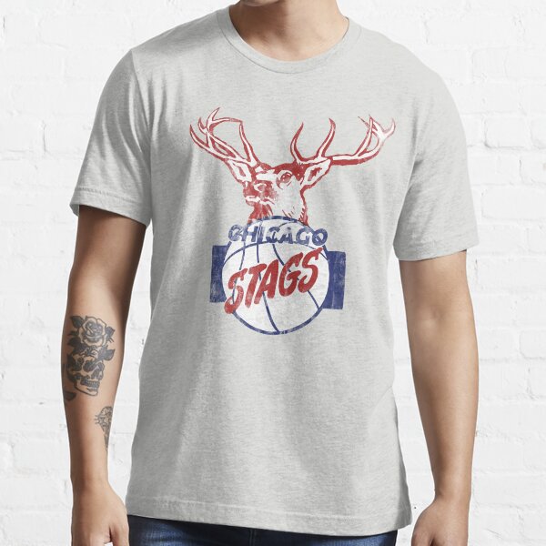 "Chicago Stags - Blue/Red" T-shirt for Sale by eLEkt | Redbubble ...