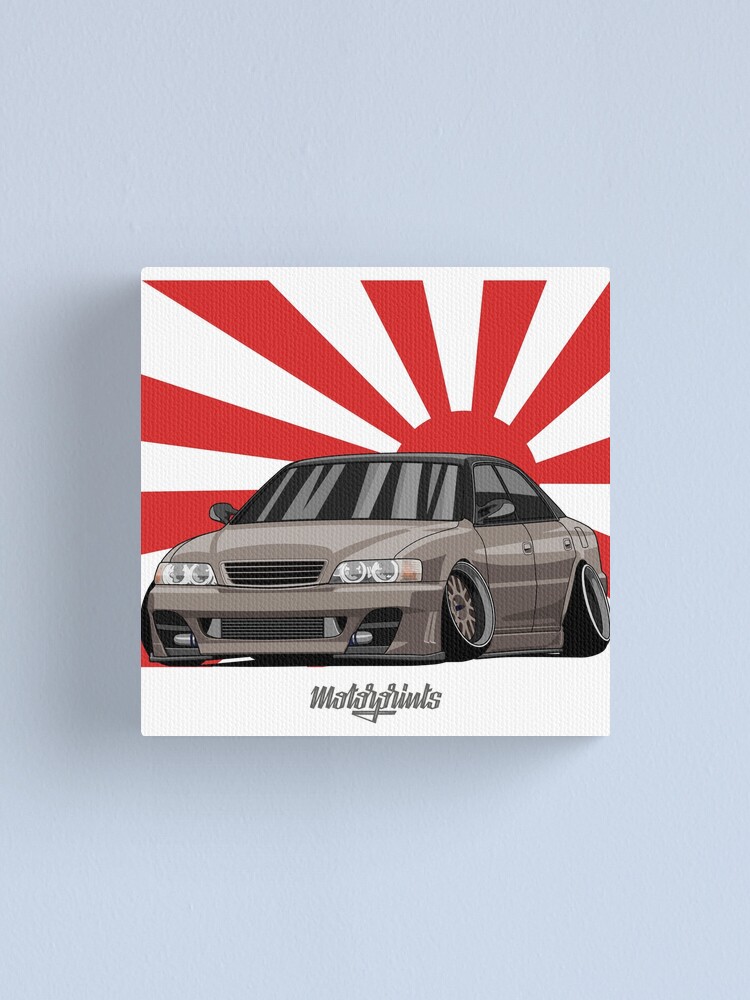 "Chaser JZX100 (beige)" Canvas Print for Sale by MotorPrints | Redbubble