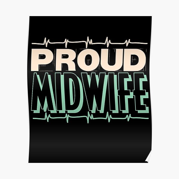 Póster «Partera orgullosa | Línea del corazón del obstetra» de ...