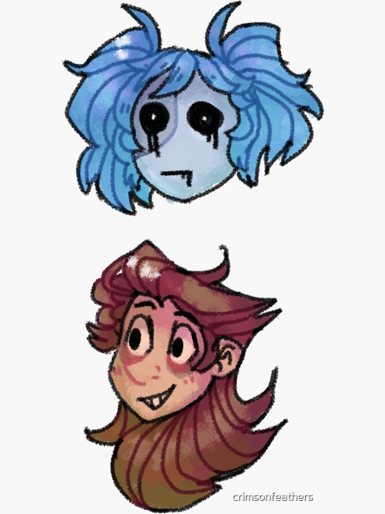 "sally face and larry face" Sticker by crimsonfeathers | Redbubble