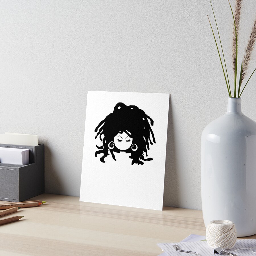 "Natural Hair for Black Women Dreadlock Locs Queen" Art Board Print by ...