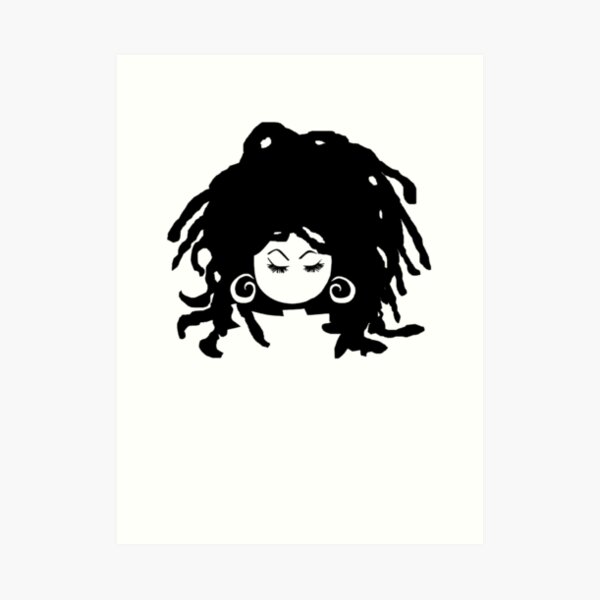 "Natural Hair for Black Women Dreadlock Locs Queen" Art Print by ...