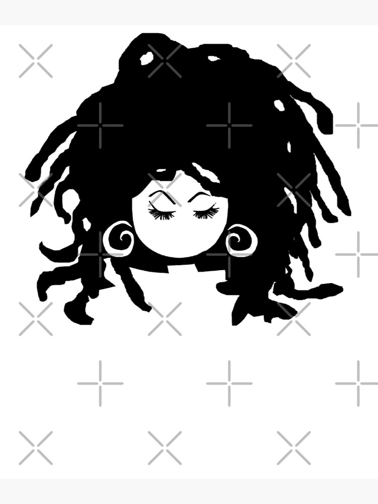 "Natural Hair for Black Women Dreadlock Locs Queen" Art Print by ...