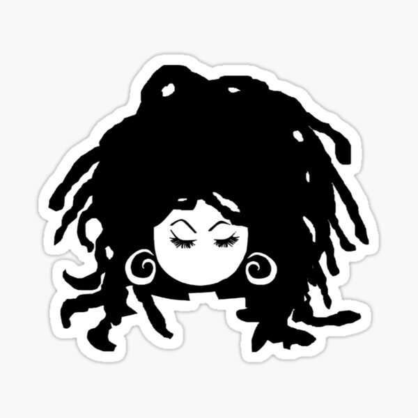 "Natural Hair for Black Women Dreadlock Locs Queen" Sticker by ...
