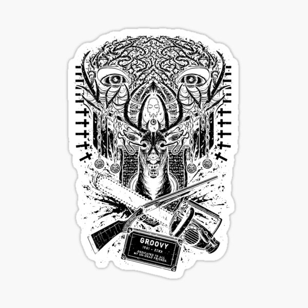 "Evil Dead - Groovy T-shirt - Ash" Sticker for Sale by k2lu533 | Redbubble