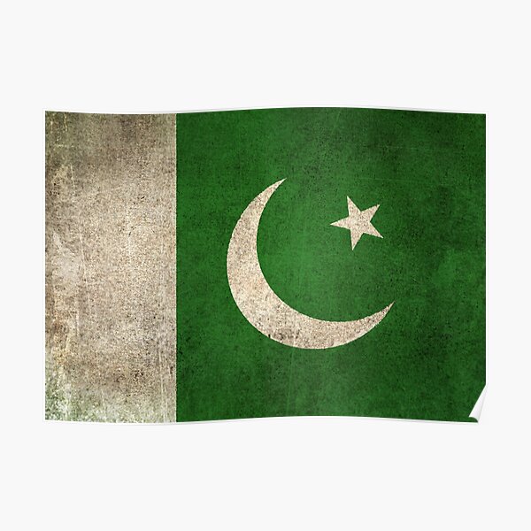"Old and Worn Distressed Vintage Flag of Pakistan" Poster by ...