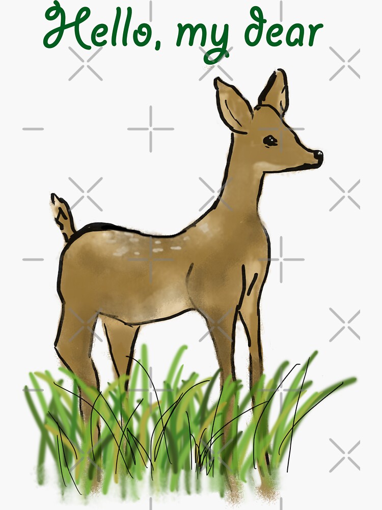 "Hello, my dear " Sticker for Sale by maryhop | Redbubble