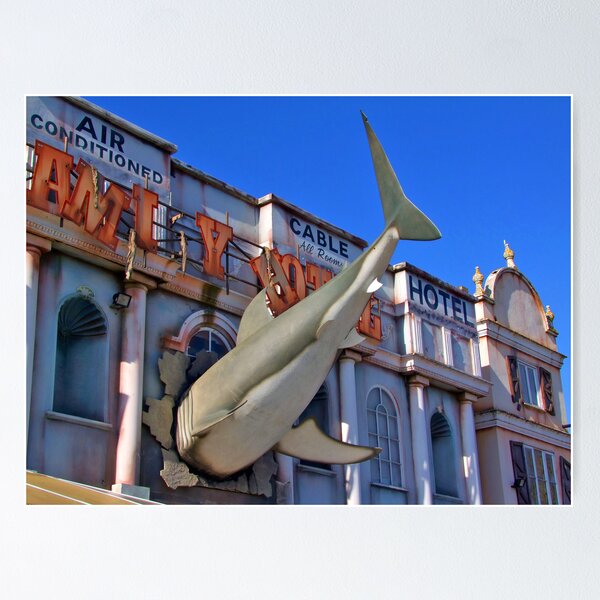 "Shark Attack - Amity Hotel - Thorpe Park" Poster for Sale by Colin ...