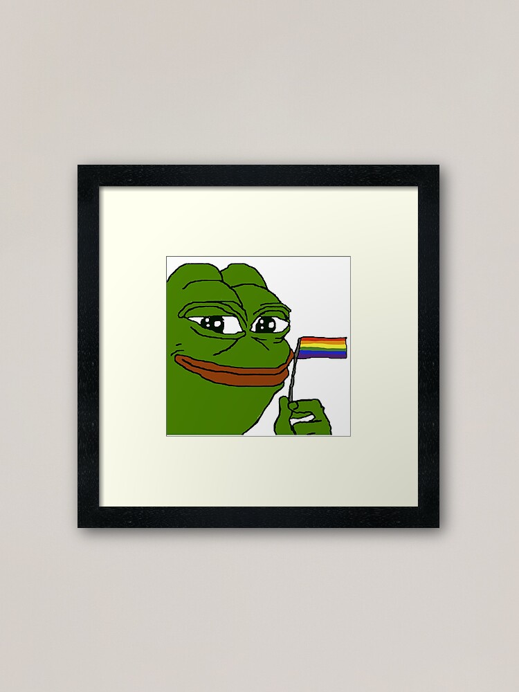 "Pepe Pride" Framed Art Print for Sale by masterperson40 | Redbubble