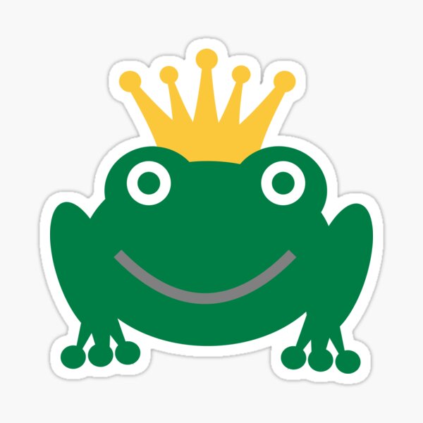 "frog Prince" Sticker for Sale by Vectorqueen | Redbubble