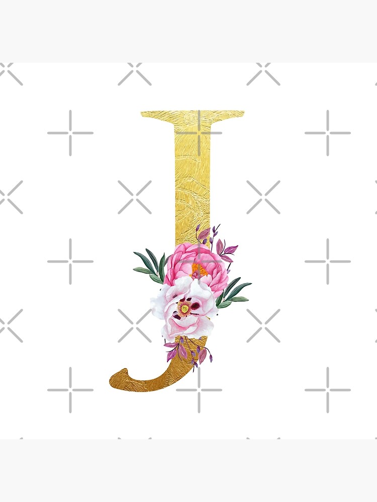"Flower letter J" Art Board Print by PCollection | Redbubble