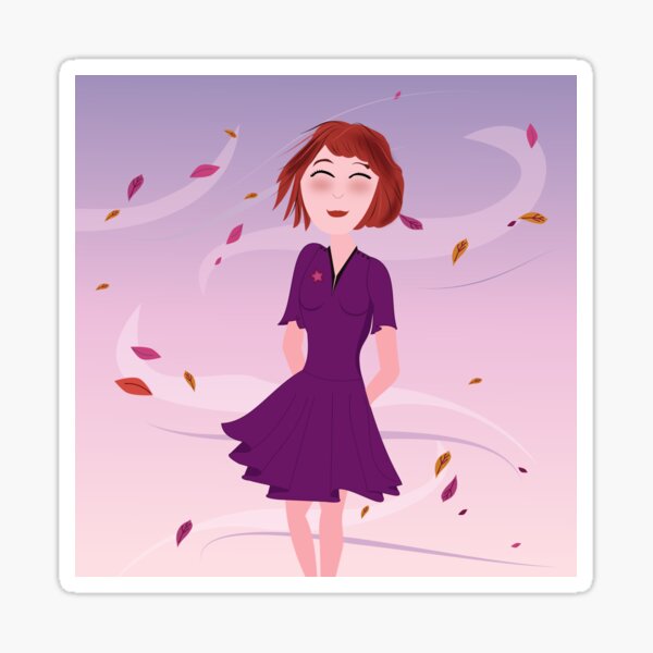 "Dreamgirl - Princess of the Fall" Sticker by Aurealis | Redbubble