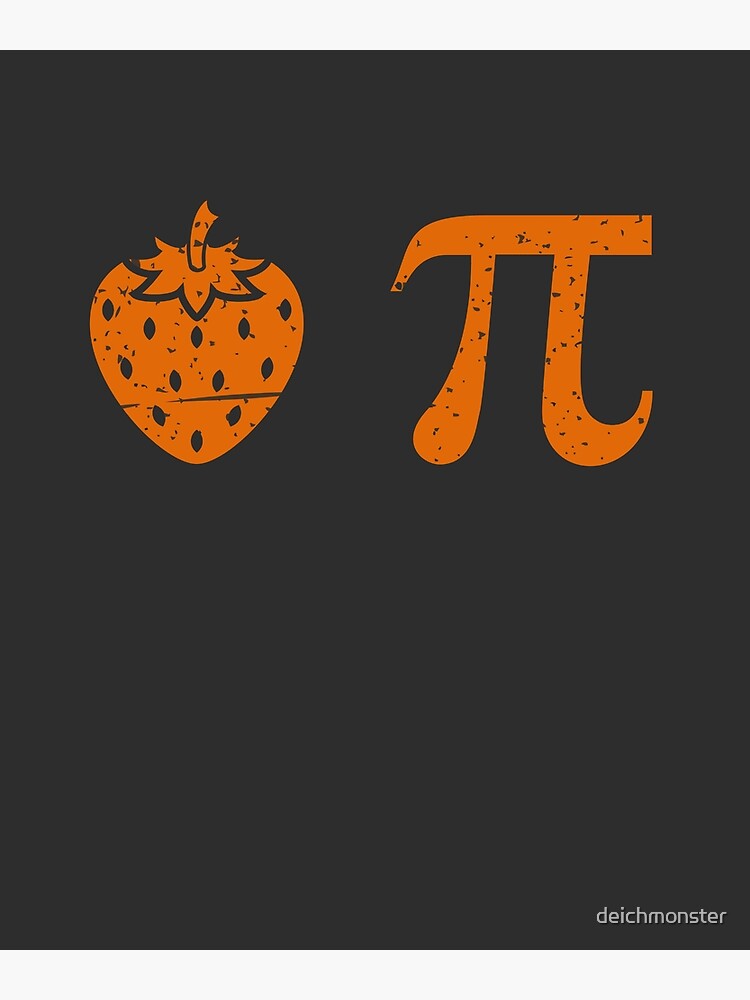 Póster «Pi Day - Strawberry Pi Algebra Math Symbol π» de deichmonster ...