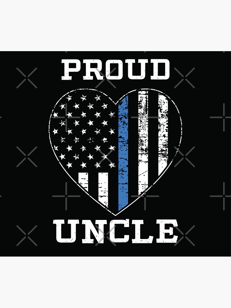 "Thin Blue Line Proud Police Uncle" Sticker for Sale by teesaurus ...